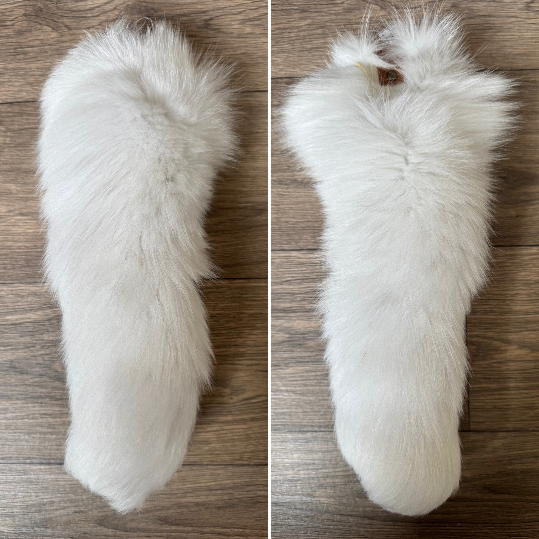 Shadow Blue arctic fox tail keychain (54) – Orange Lion Creations