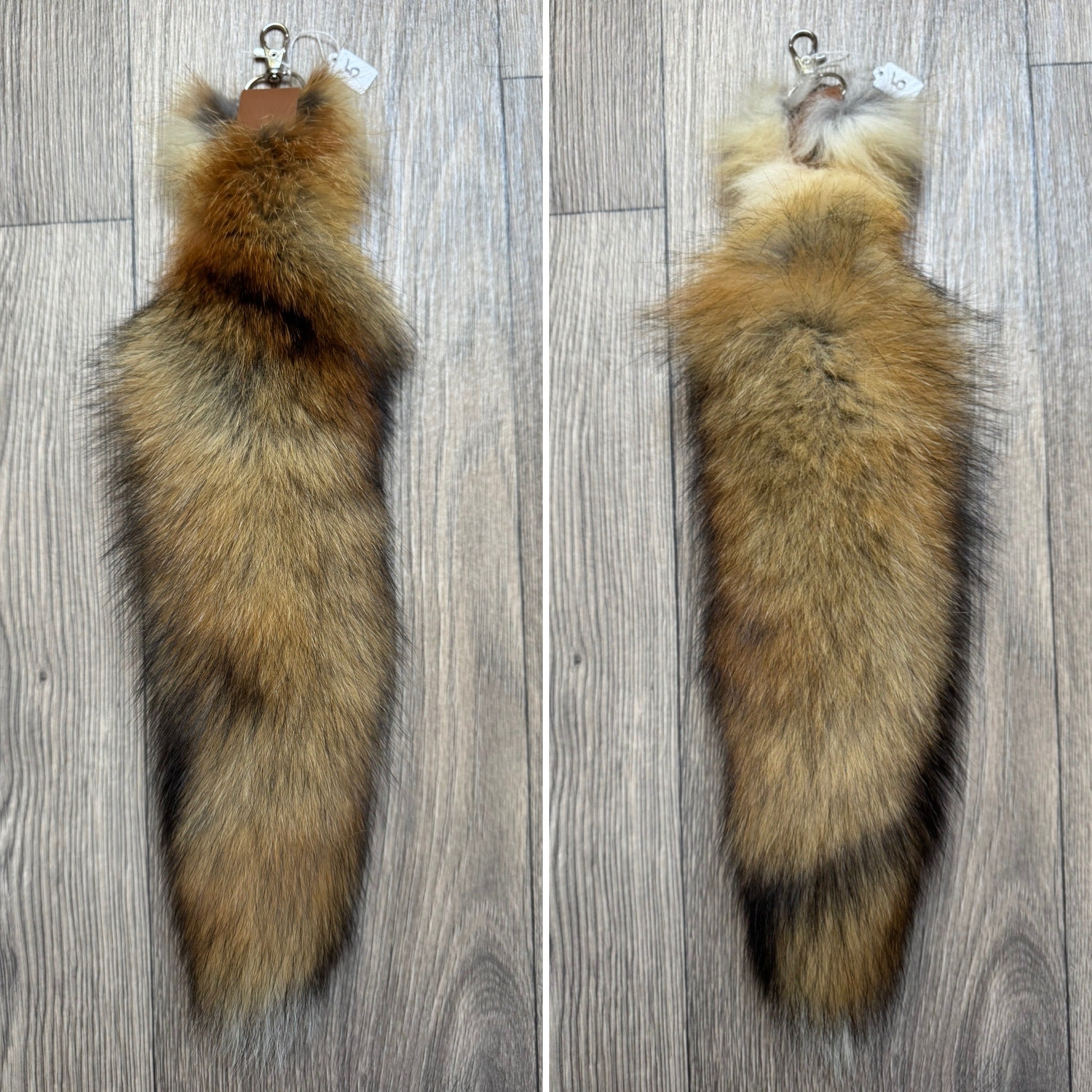 Red fox tail keychain (5) – Orange Lion Creations