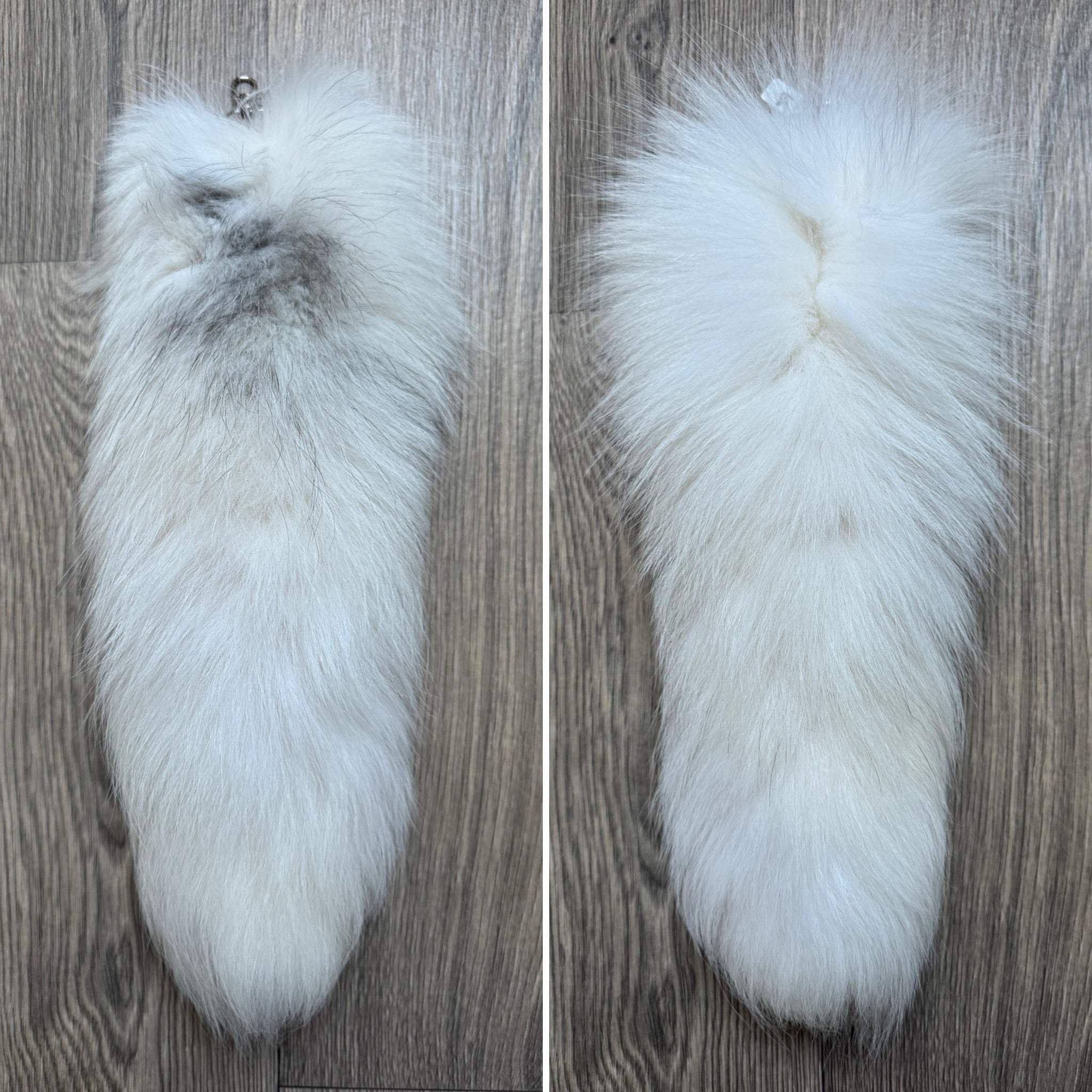 Arctic Marble fox tail keychain (65) – Orange Lion Creations